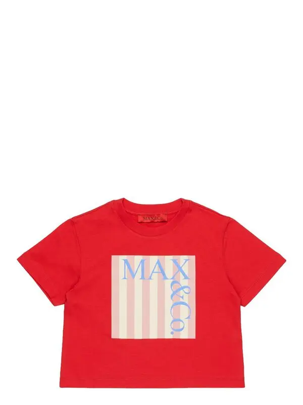 MAX&CO. T-shirt With Logo - Red