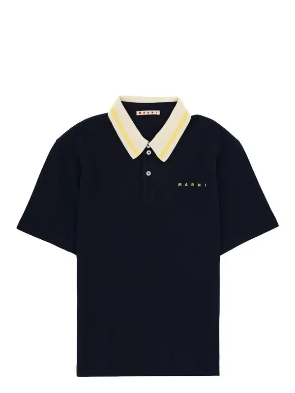 Marni Polo With Logo - Blue
