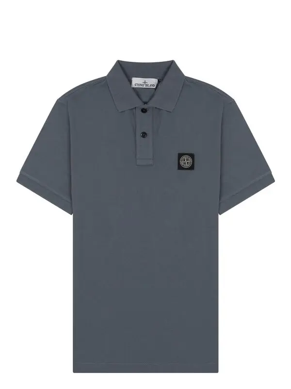 Stone Island Polo With Logo Patch - Charcoal