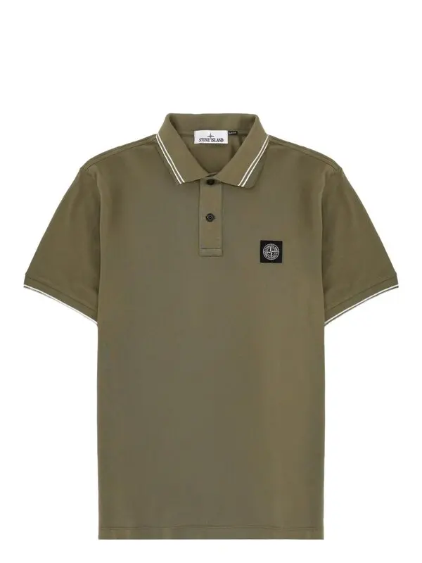 Stone Island Polo With Logo - Military Green