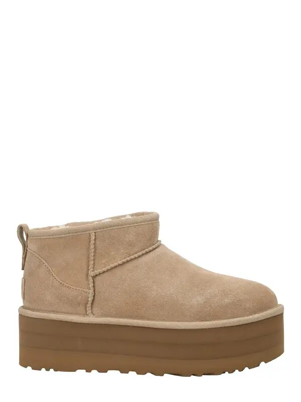 UGG Classic Ultra Mini Platform Flats - Sand