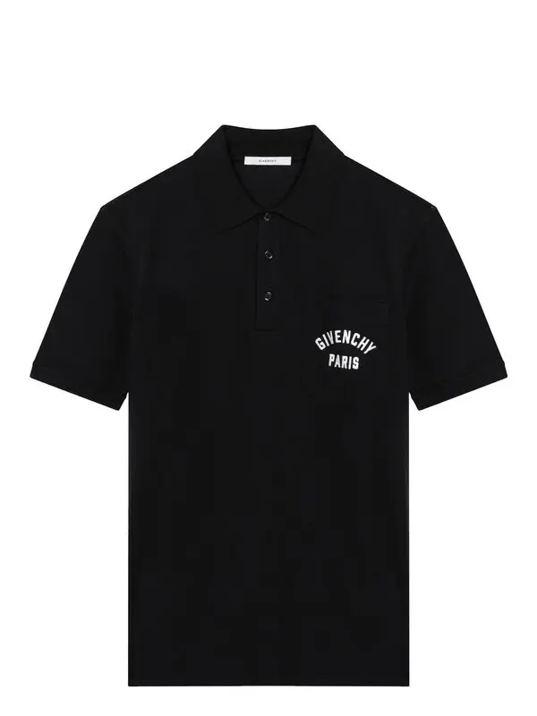 Givenchy Dark Polo Shirt With Logo Embroidery - Blue