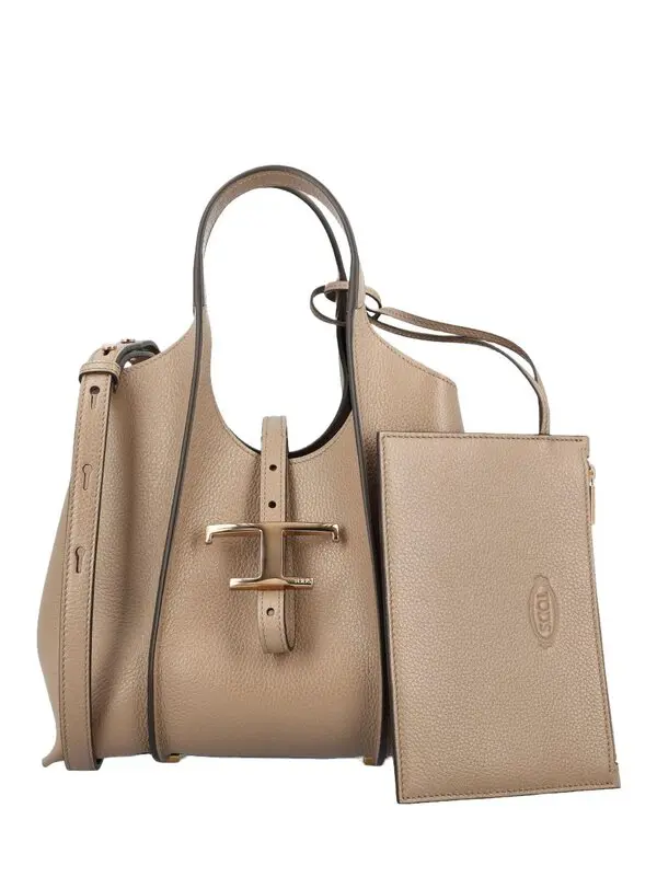 TOD'S Mini Leather Tote Bag - Marrone Chiaro
