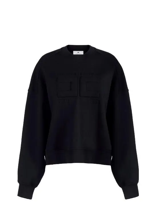 Elisabetta Franchi Logo Sweatshirt - Black