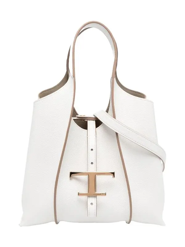 TOD'S Mini Leather Tote Bag - White