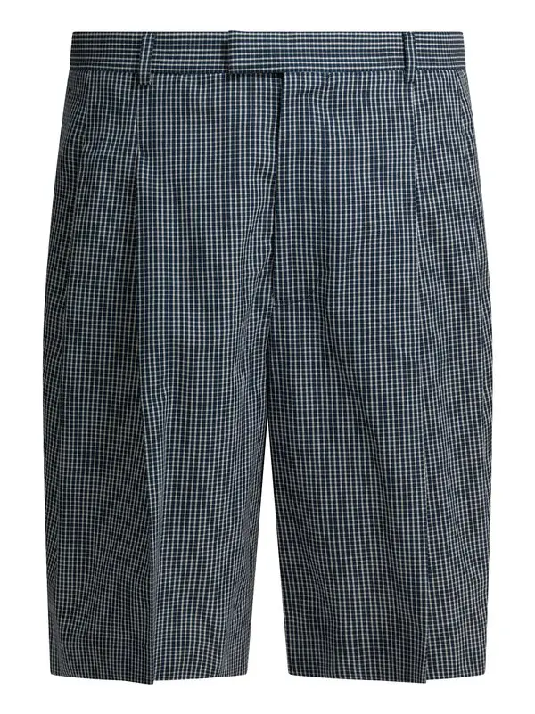 Givenchy Formal Plaid Shorts - Blue
