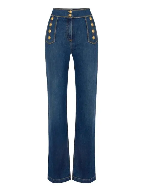 Elisabetta Franchi Palazzo Jeans - Denim