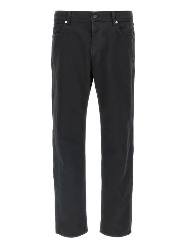 Stone Island Denim Cotton Straight Leg Jeans - Black