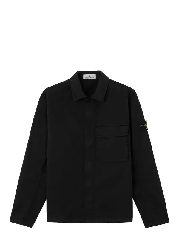 Stone Island Cotton Overshirt - Black