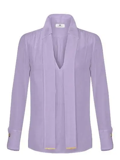 Elisabetta Franchi Sash Shirt - Lilac