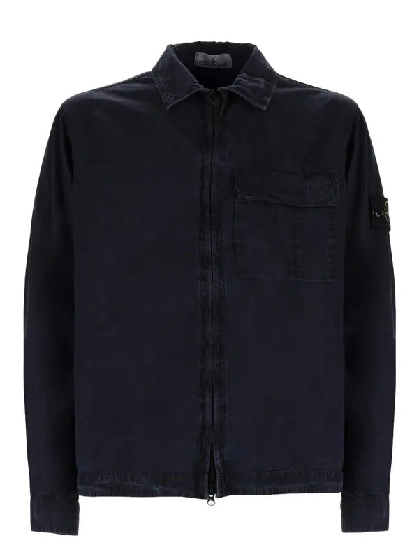 Stone Island Cotton Overshirt - Blue