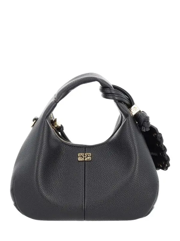 GANNI Small Hobo Bag - Black