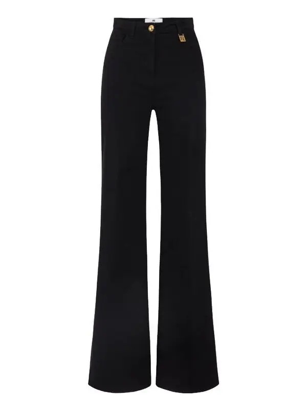 Elisabetta Franchi Palazzo Jeans - Black