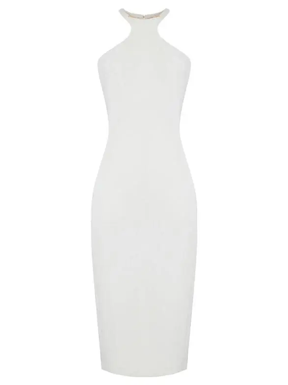 Elisabetta Franchi Dress With Jewel Detail - Ivory