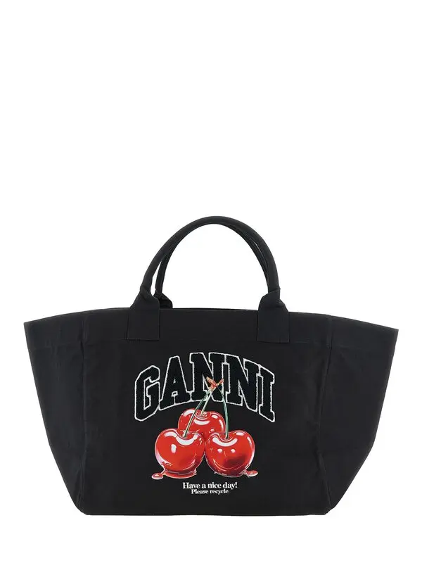 GANNI Xxl Cherry Tote - Black