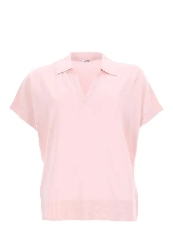 Aspesi Shirt With Polo Collar - Pink