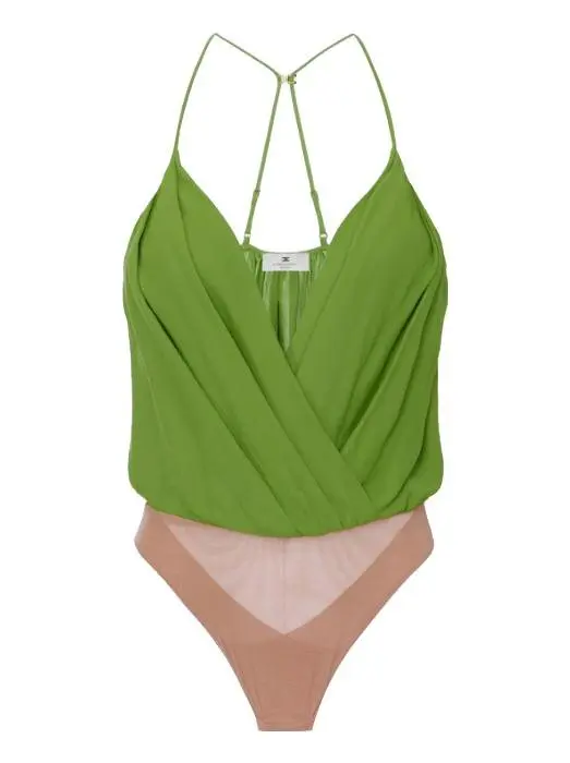 Elisabetta Franchi Georgette Bodysuit - Aloe