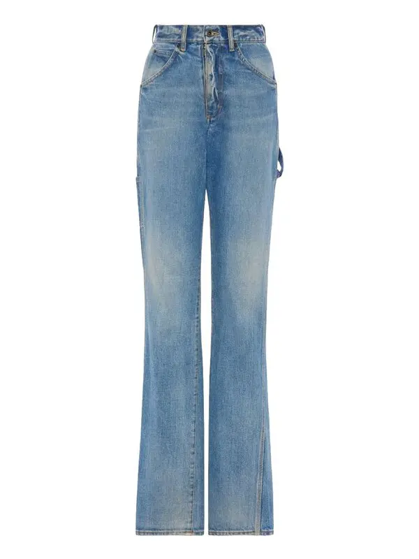 MAISON MARGIELA Cotton Denim Jeans - Clear Blue