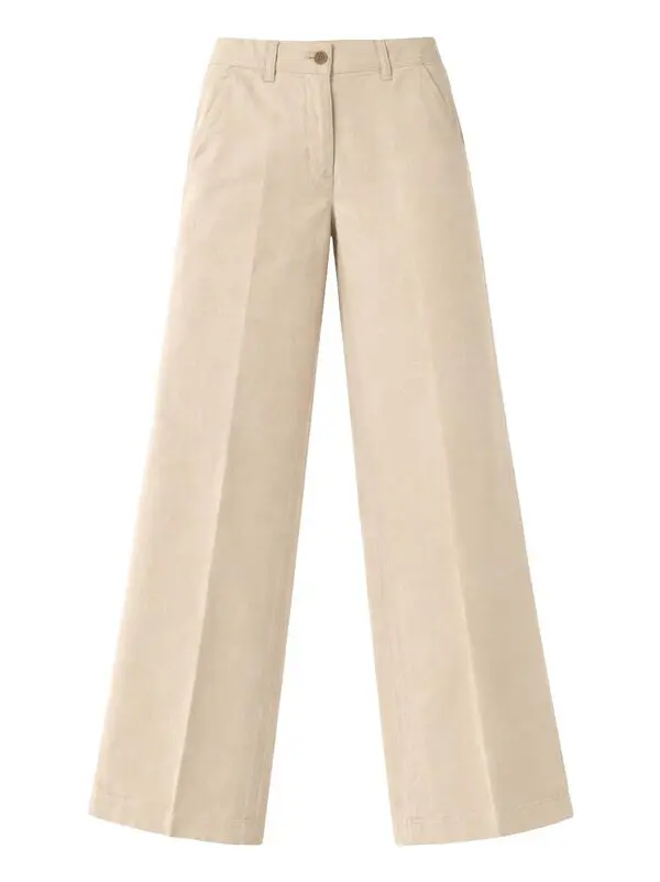 Aspesi Cotton And Linen Tailored Pants - Beige
