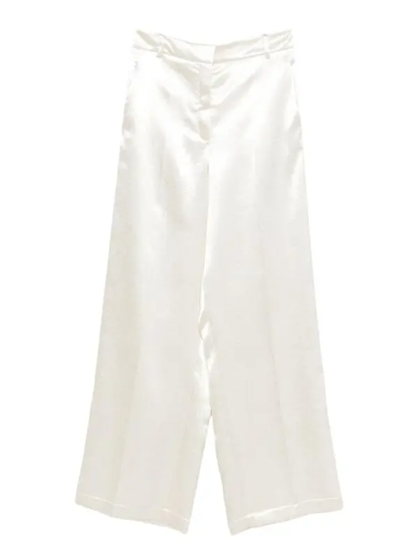 ALYSI Wide Leg Trousers - White