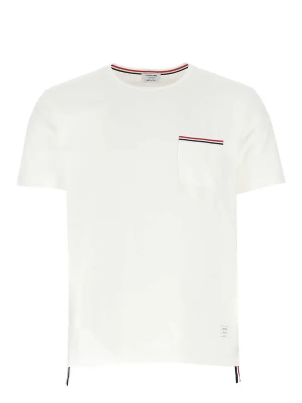 Thom Browne Ss Rwb Pocket T - White