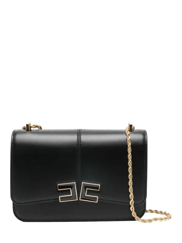 Elisabetta Franchi Chain Shoulder Bag - Black