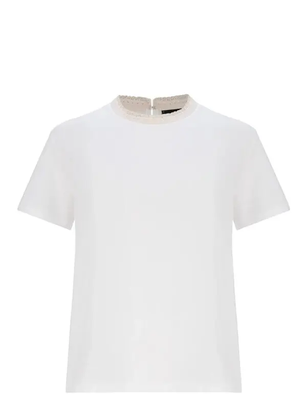 Fabiana Filippi T-shirt With Metallic Thread - White