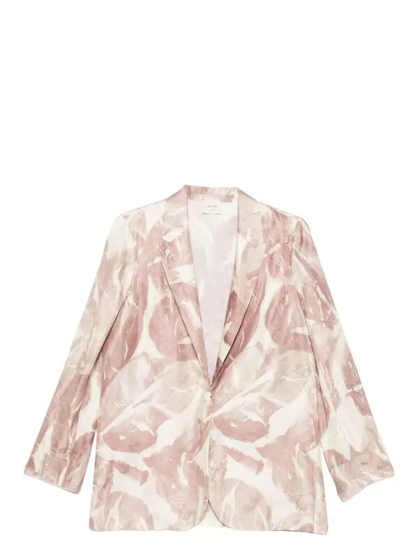 ALYSI Printed Single-breasted Jacket - Powder