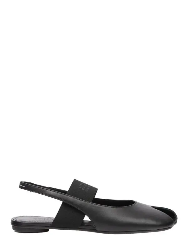 MAISON MARGIELA Leather Slingback Ballerinas - Black
