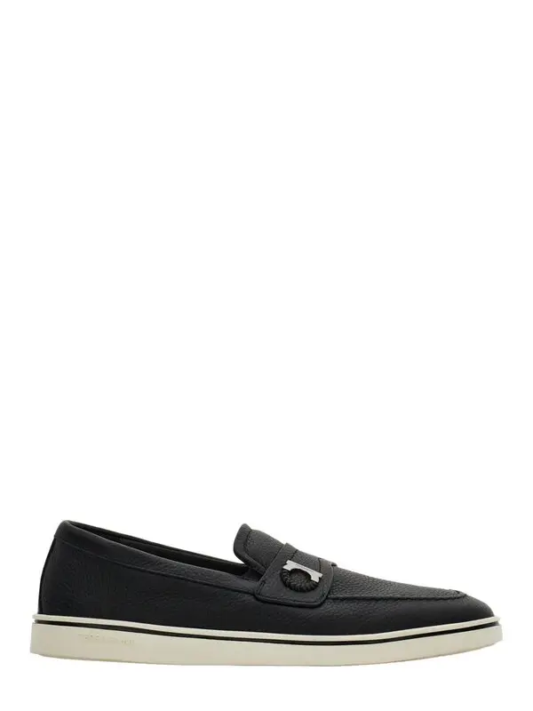 FERRAGAMO Leather Loafers - Black
