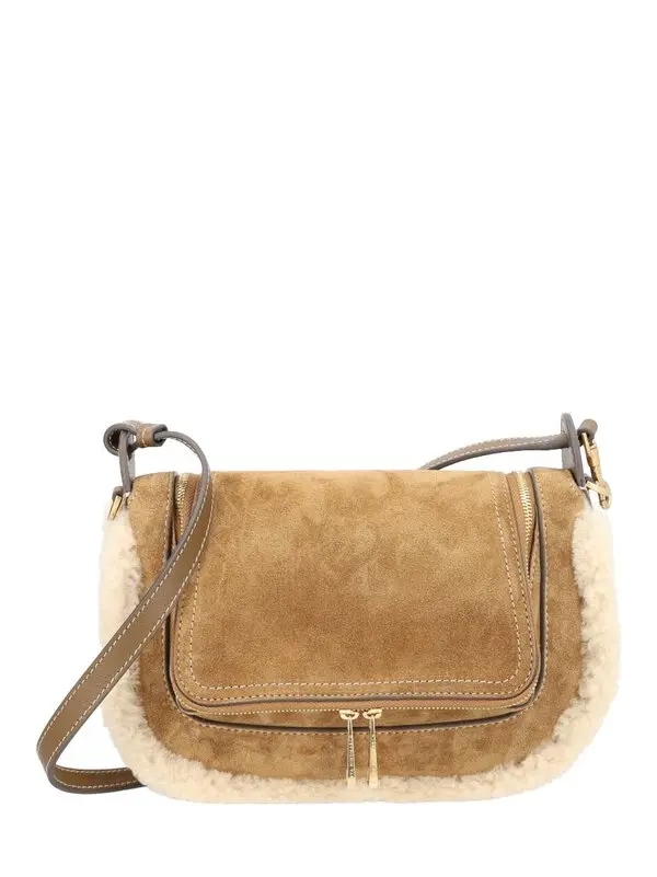 ANYA HINDMARCH Vere Shearling Bag - Brown