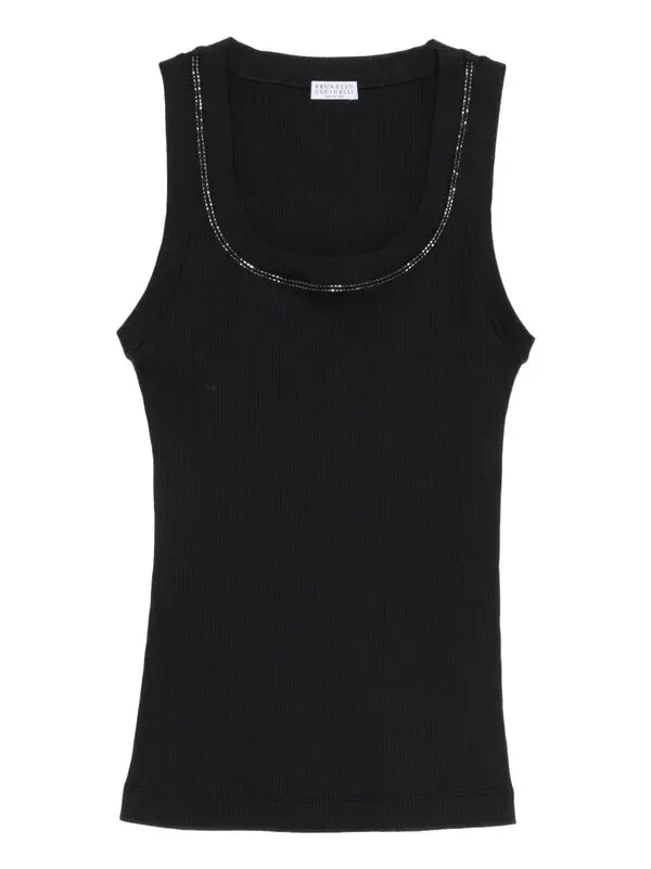 Brunello Cucinelli Cotton Tank Top - Black