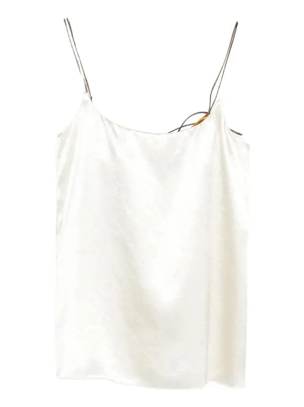 ALYSI Satin Top - White