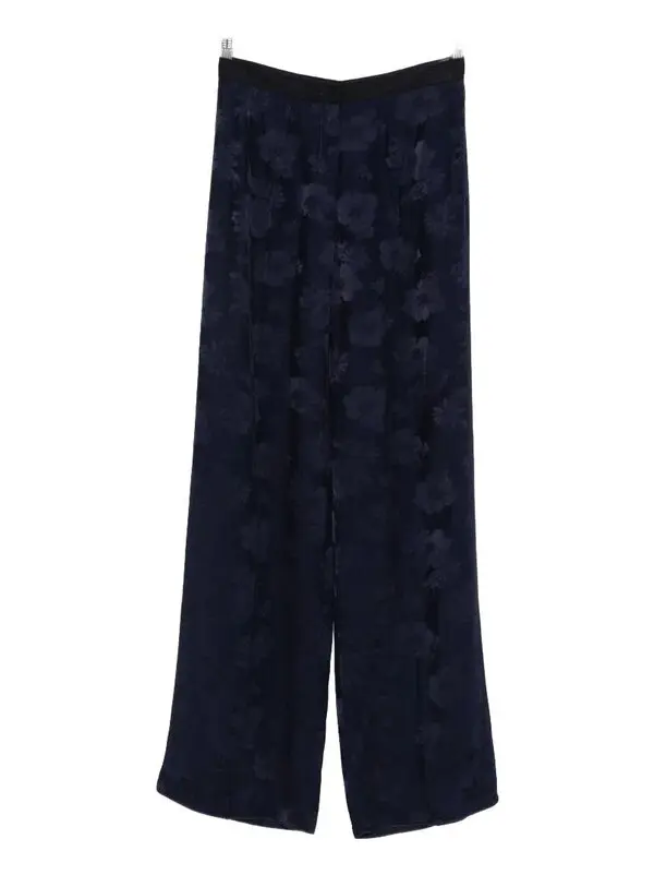 FORTE_FORTE High-waisted Floral Print Trousers - Blue