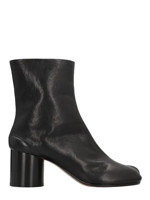 MAISON MARGIELA Tabi Leather Ankle Boots - Black