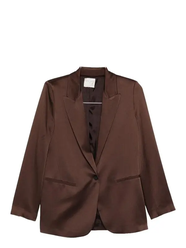 FORTE_FORTE Single-breasted Blazer Jacket - Brown