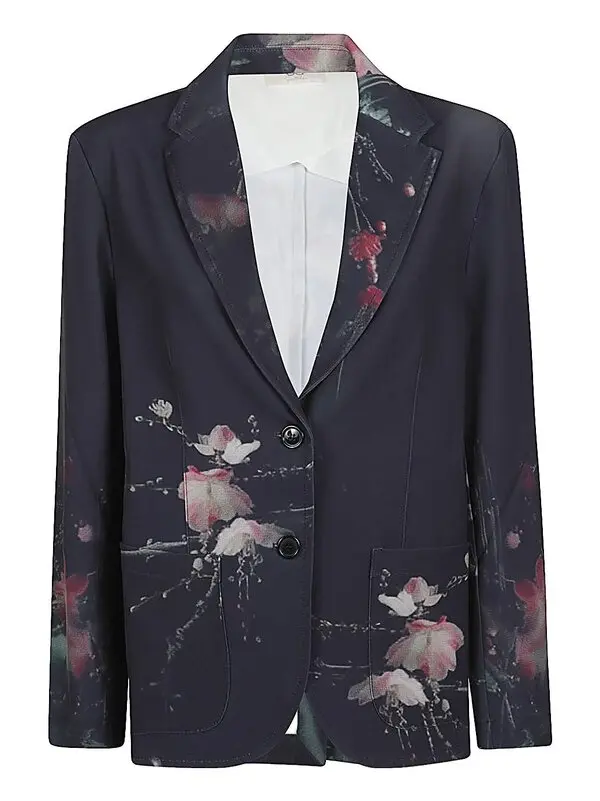 SISSIOTTOSTYLE Printed Single-breasted Blazer - Black
