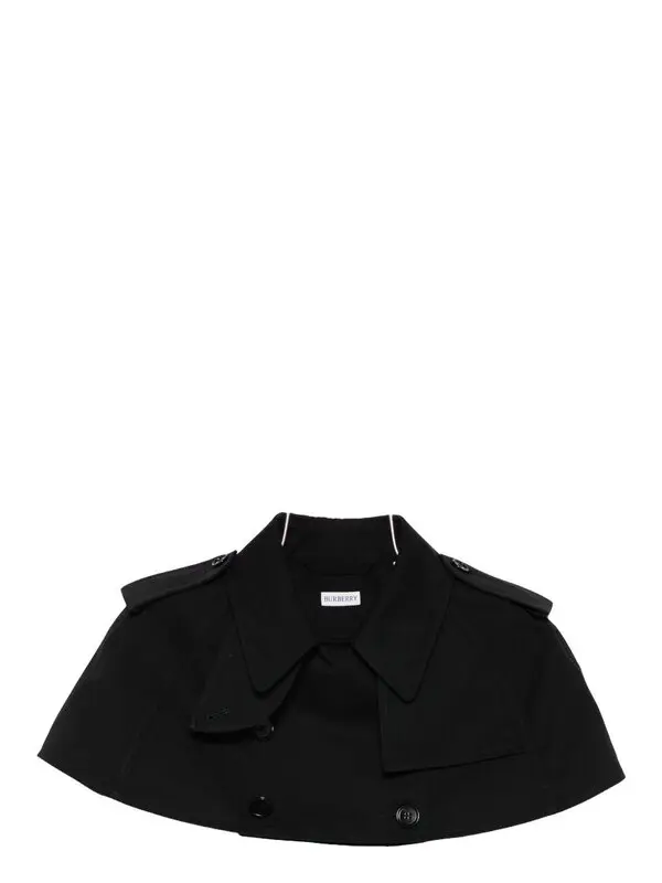 Burberry Cotton Trench Cape - Black