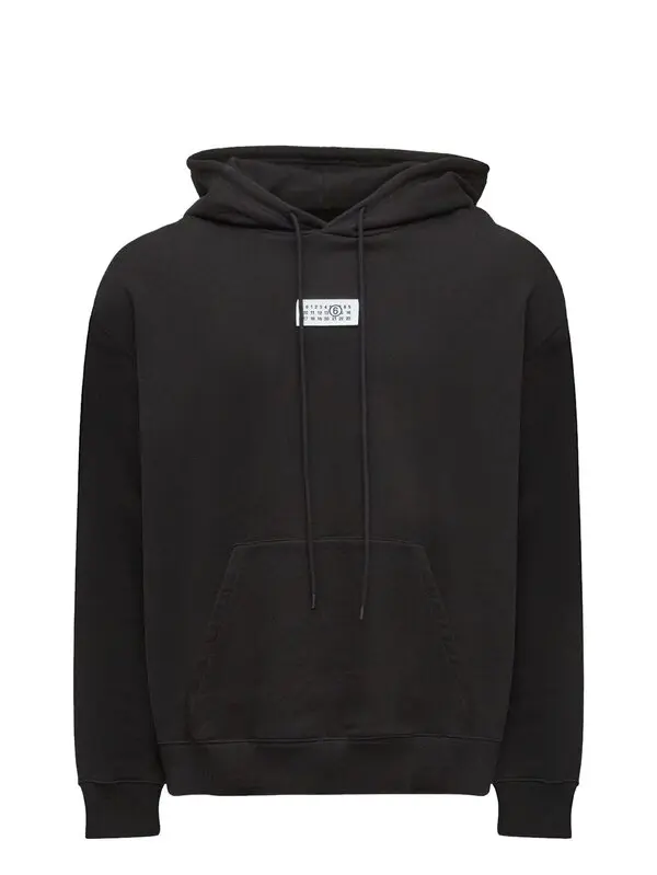 MAISON MARGIELA Cotton Logo Hoodie - Black