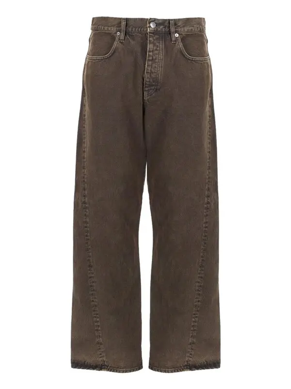 SUNFLOWER Wide Twist Pants - Brown