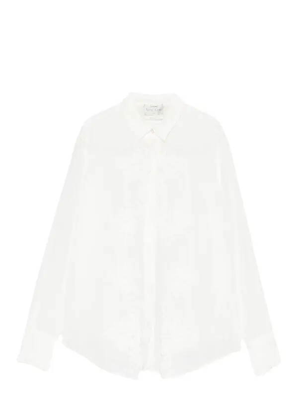 FORTE_FORTE Embroidered Shirt - White