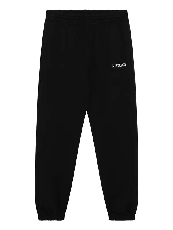 Burberry Jogging Trousers With Logo - Black