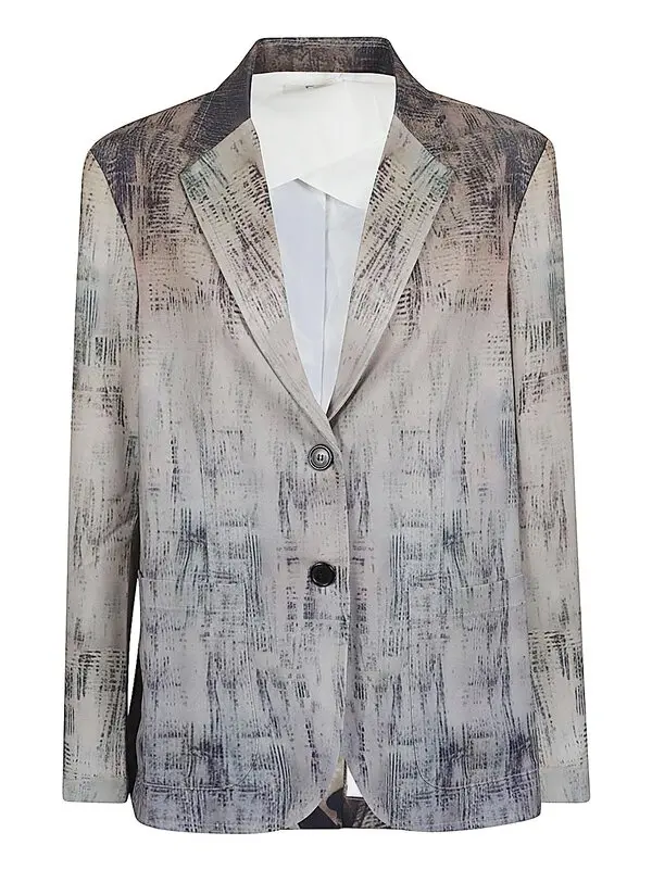 SISSIOTTOSTYLE Printed Single-breasted Blazer - Brown