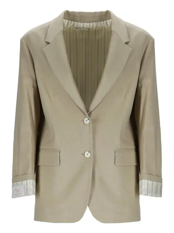 ALYSI Linen Blend Blazer - Beige
