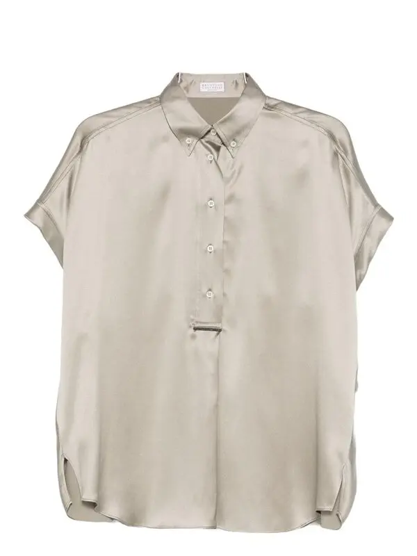 Brunello Cucinelli Silk Shirt - Green