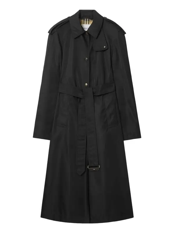 Burberry Nylon Trench Coat - Black