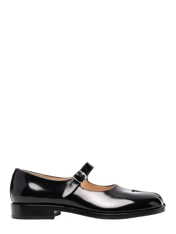 MAISON MARGIELA Tabi Leather Mary Jane Ballerinas - Black
