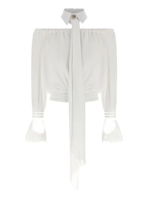 Elisabetta Franchi Off-shoulder Blouse - Ivory