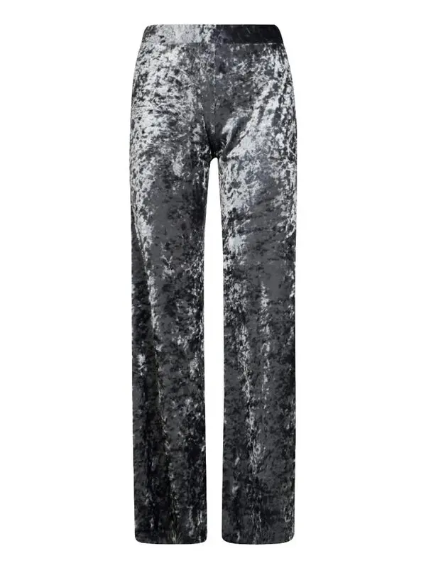 FORTE_FORTE Velvet Wide Leg Trousers - Grey