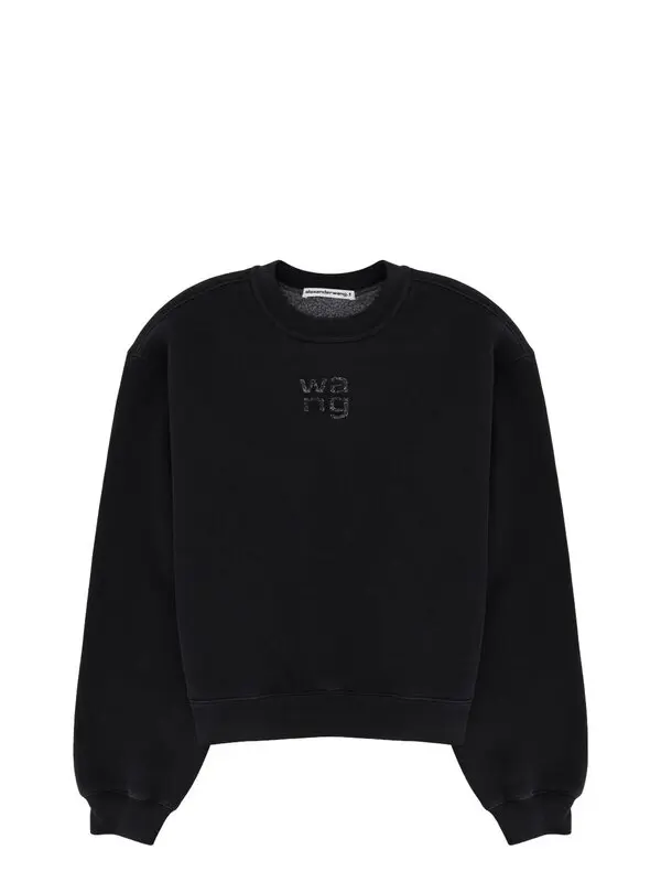 Alexander Wang Relaxed Fit Sweatshirt With Logo - Black